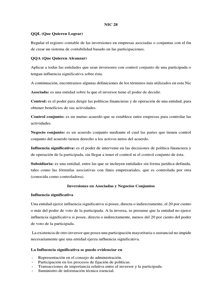 Nic 28 | PDF | Contabilidad | Compartir (Finanzas)