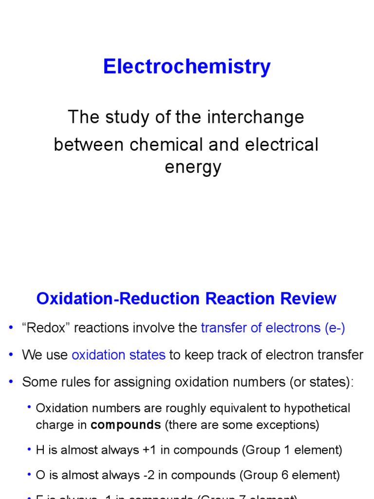 Redox Review | Redox | Atoms