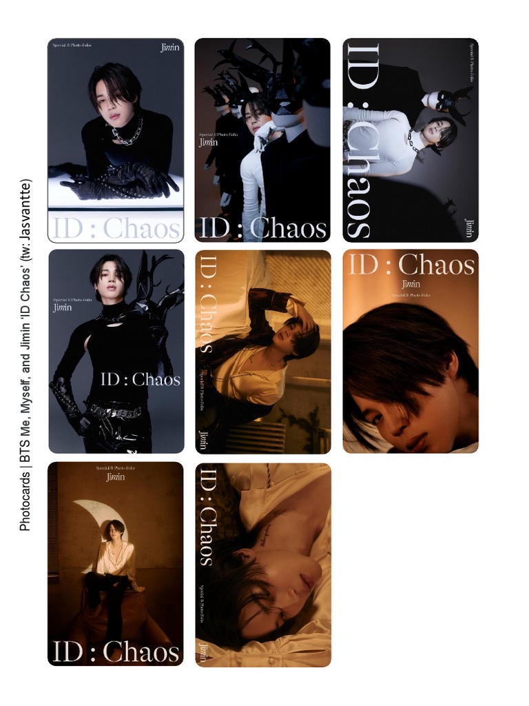 Photocards - BTS Me, Myself, and Jimin ID Chaos' | PDF