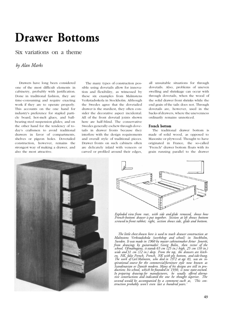 Drawer Bottoms | PDF | Cabinetry | Plywood