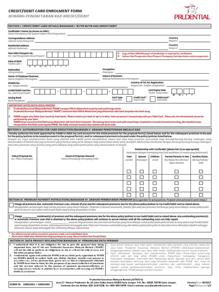 Credit Card Enrolment Form | PDF