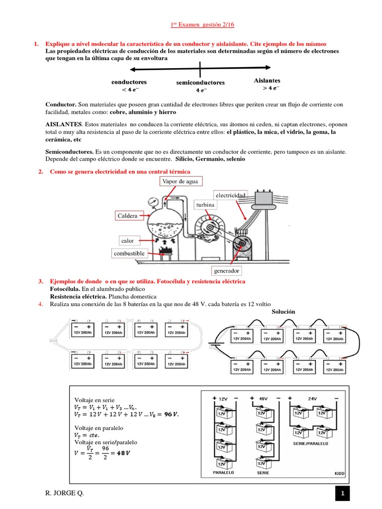 Exam 1 2 Elt | PDF | Corriente eléctrica | Energia electrica