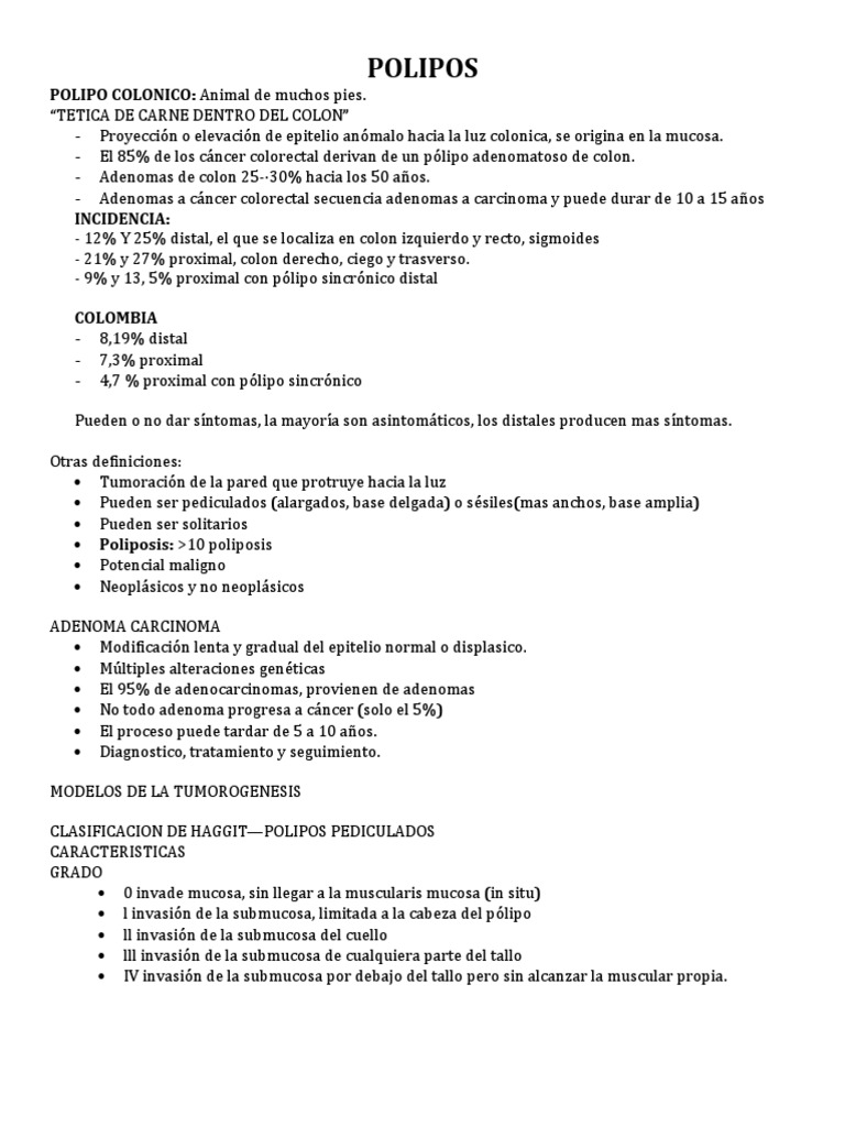 POLIPOS | PDF | Cáncer colonrectal | Enfermedades y trastornos