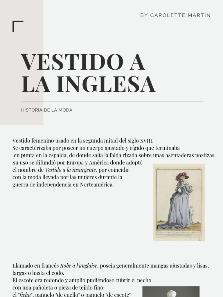 Vestido A La Inglesa | PDF | Moda | Apariencia humana