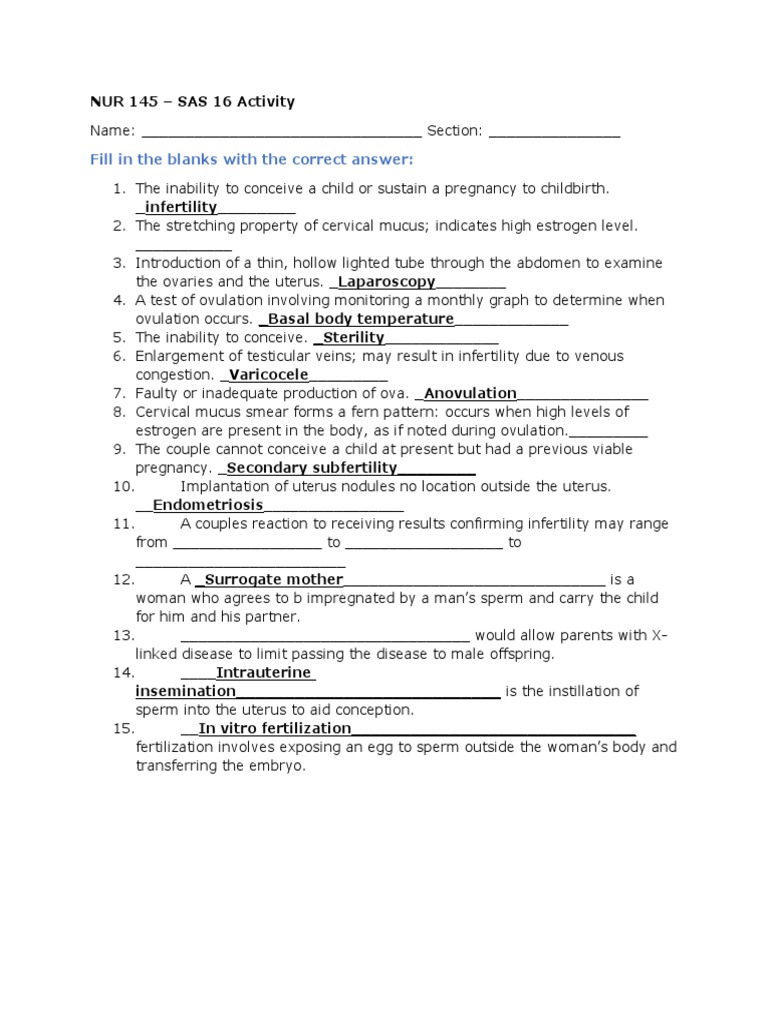 NUR 145 - SAS 16-18 Activity For THF Group | Download Free PDF ...