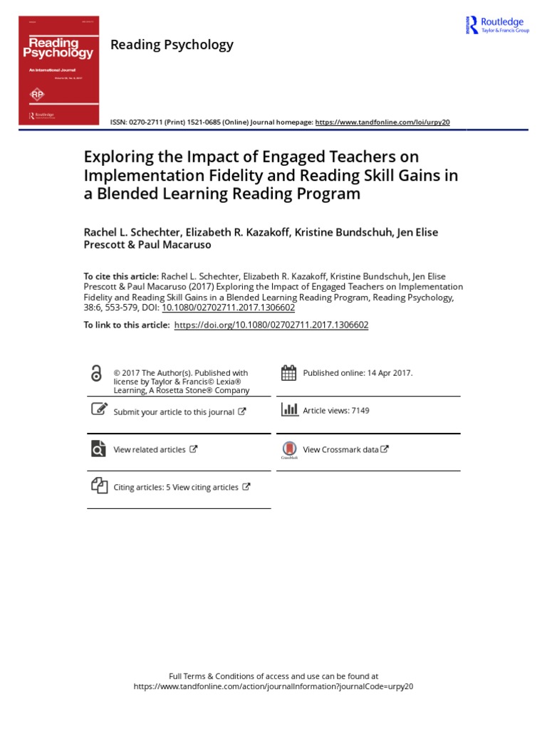Exploring The Impact of Engaged Teachers On Implementation Fidelity and ...