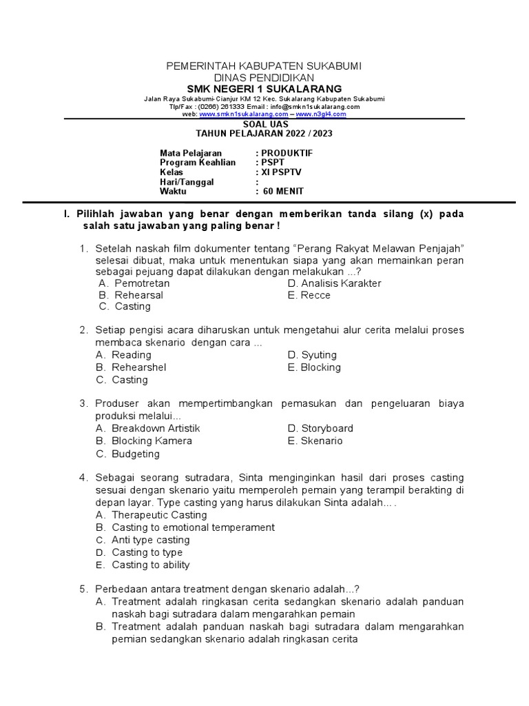 Soala Uas MPNP Xi 2023 | PDF