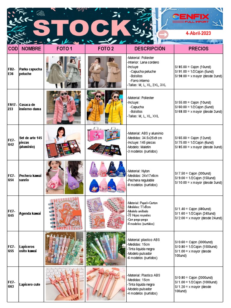 Catalogo STOCK | PDF