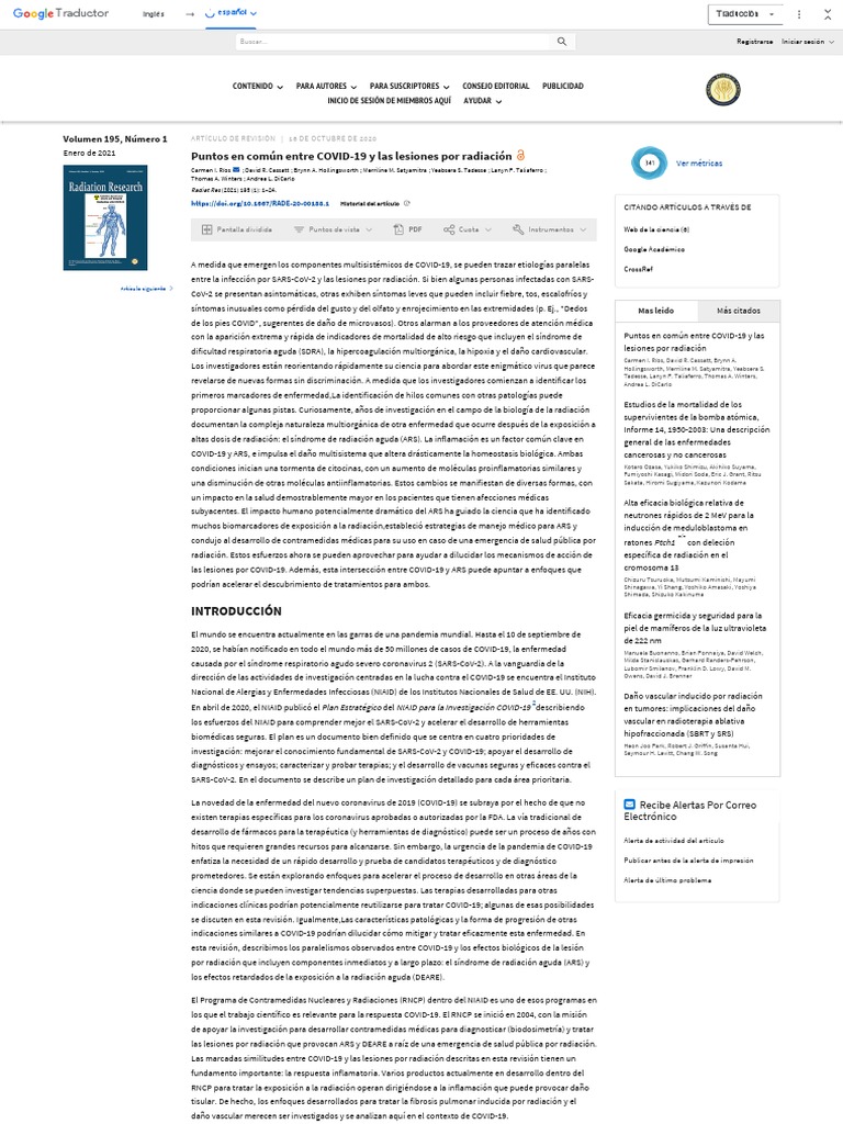 SRA C19 Esp | PDF | Citocina | Inflamación