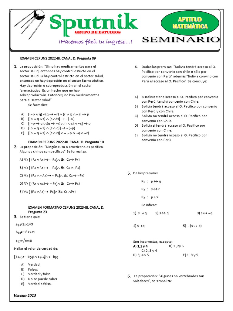 TEMA 2 Aptitud | PDF | Lógica