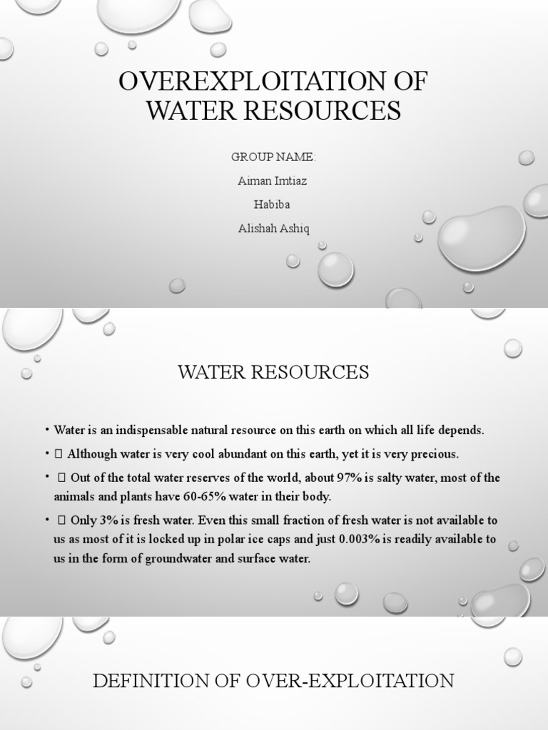 Overexploitation of Water Resources | PDF | Water Resources | Agriculture