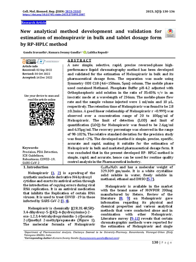 CMBR - Volume 3 - Issue 3 - Pages 130-136 | PDF | High Performance ...
