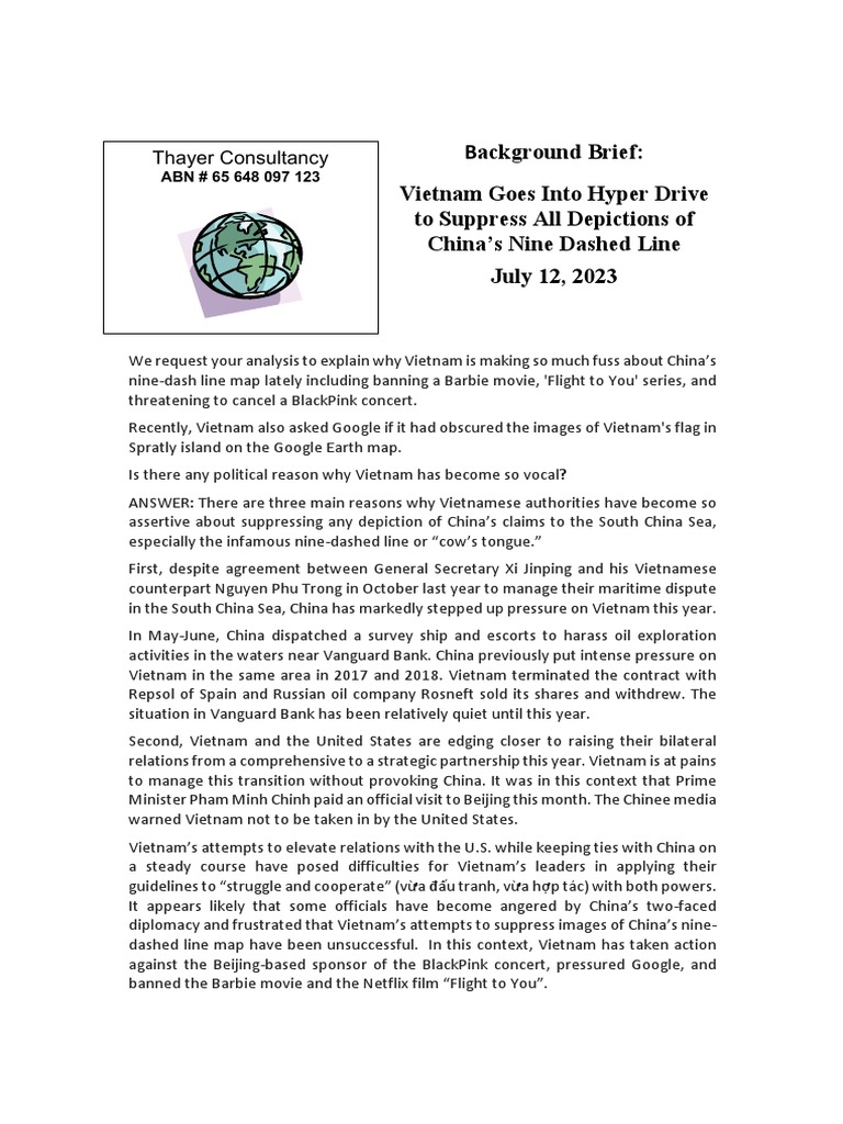 Thayer Vietnam Goes Into Hyper Drive To Suppress All Depictions of ...