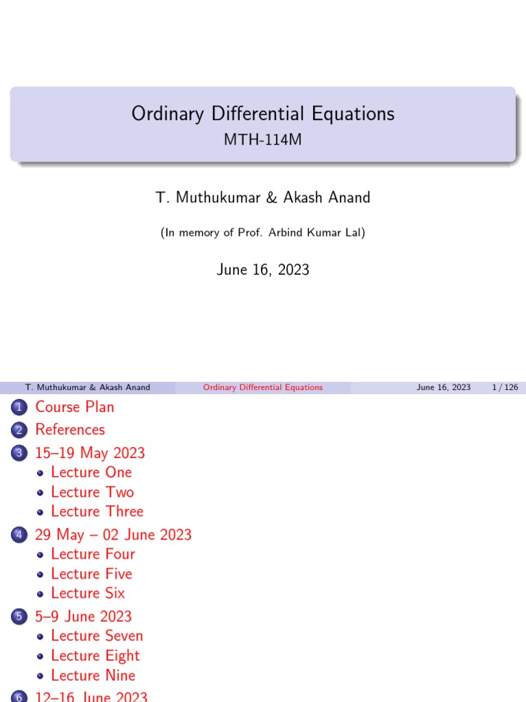 MTH 102 A | PDF | Ordinary Differential Equation | Differential Equations