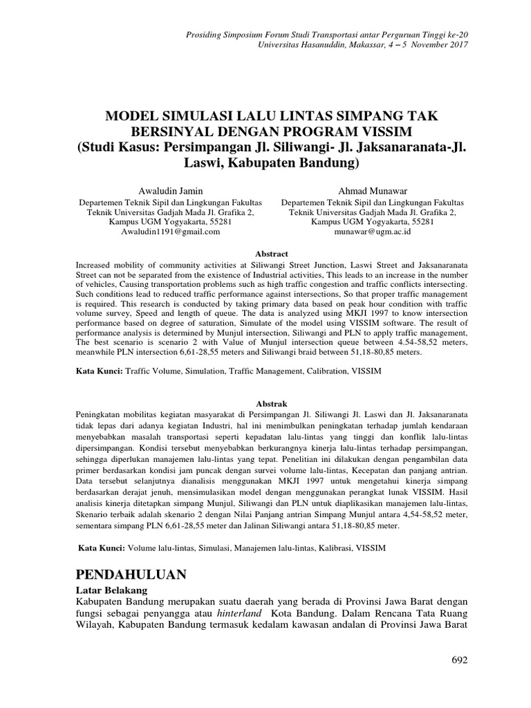 Admin,+06 0692 0701.+Model+Simulasi+Lalin+Simpang+Tak+Bersinyal+Dgn+Program+Vissim | PDF ...