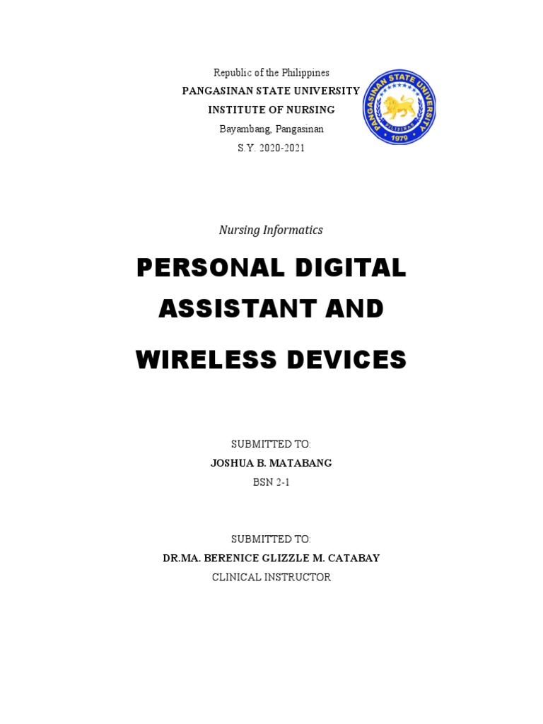 20 - Personal Digital Assistant and Wireless Devices | PDF | Personal Digital Assistant ...