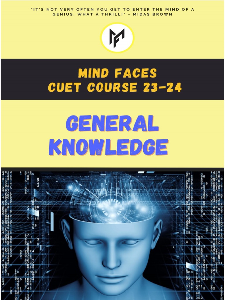 General Knowledge Coursebook (CUET 23-34) - Mind Faces | PDF