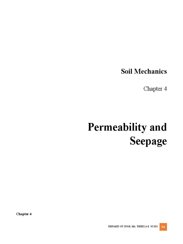 Soil Mechanics Chapter 4 | PDF | Soil Mechanics | Permeability (Earth Sciences)