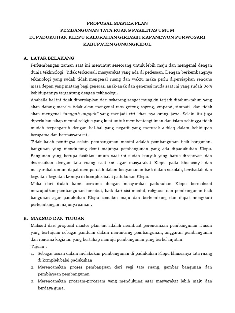 Proposal Master Plan | PDF