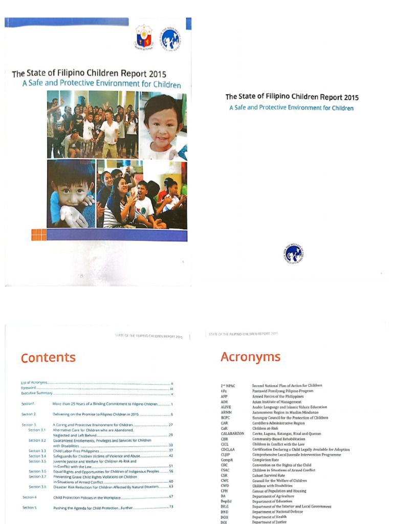 The State of Filipino Children Report 2015 (A Safe and Protective ...