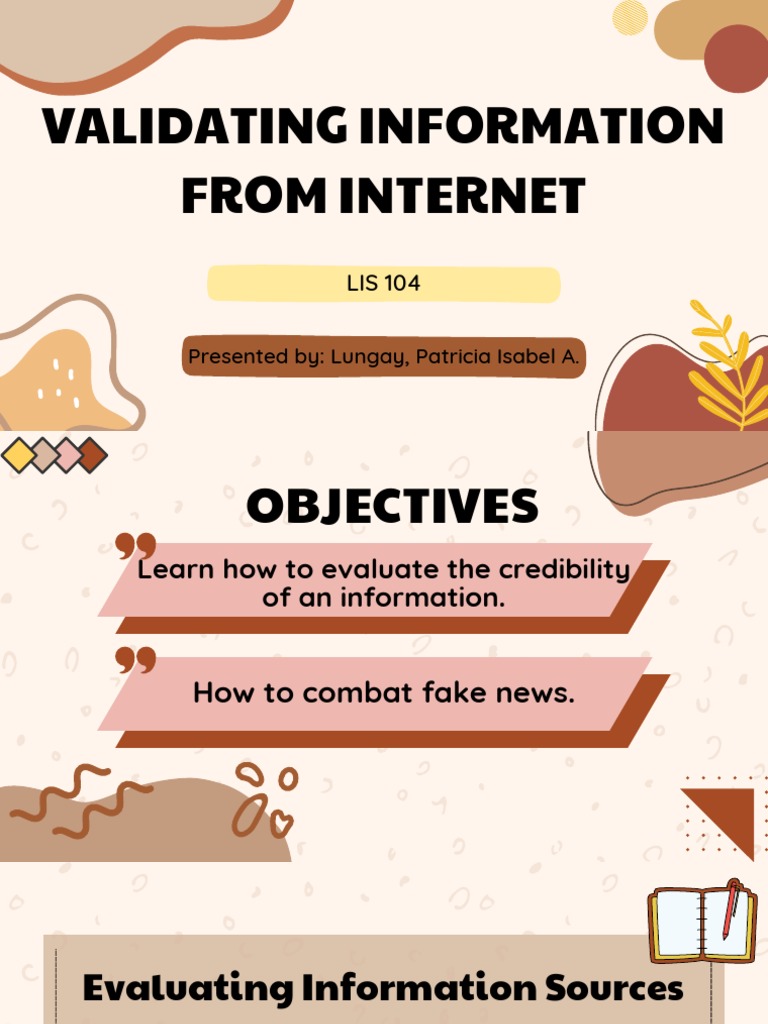 Validating Informations | Download Free PDF | Information | Credibility