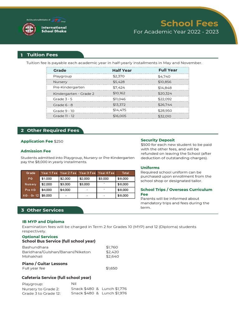 School Fees 2022 2023 | PDF | Fee | Banks