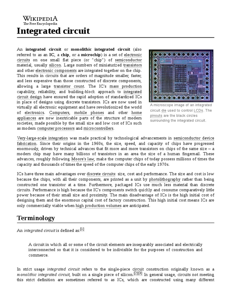 Integrated Circuit | PDF | Integrated Circuit | Electronic Circuits