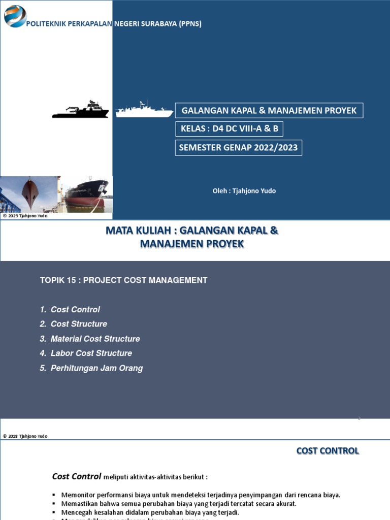 Topik 15 - Project Cost Control | PDF