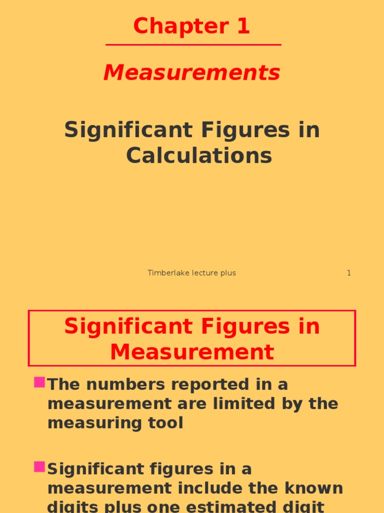Significant Figures and Calculations | PDF | Significant Figures ...
