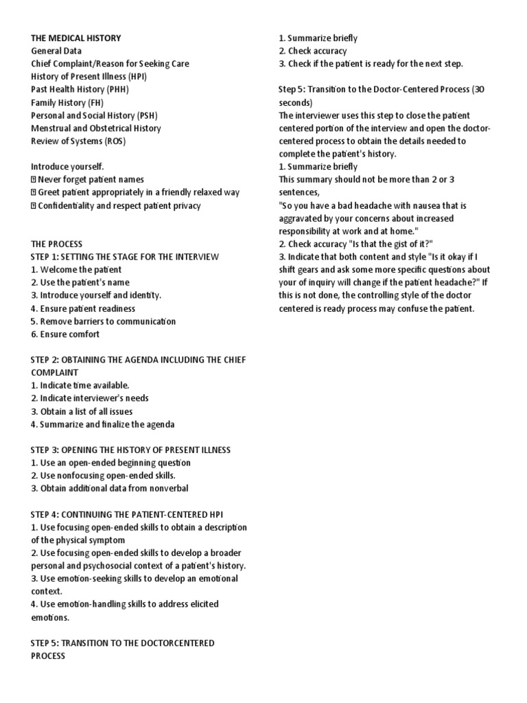 History Taking Checklist Modified | Download Free PDF | Hepatitis ...