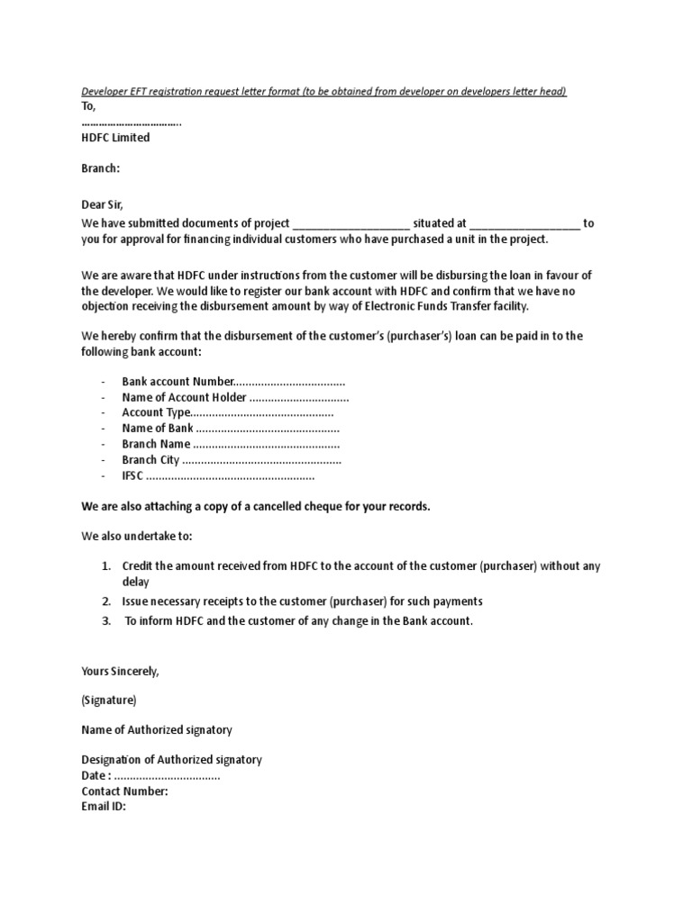 EFT Format 1 | PDF | Finance & Money Management