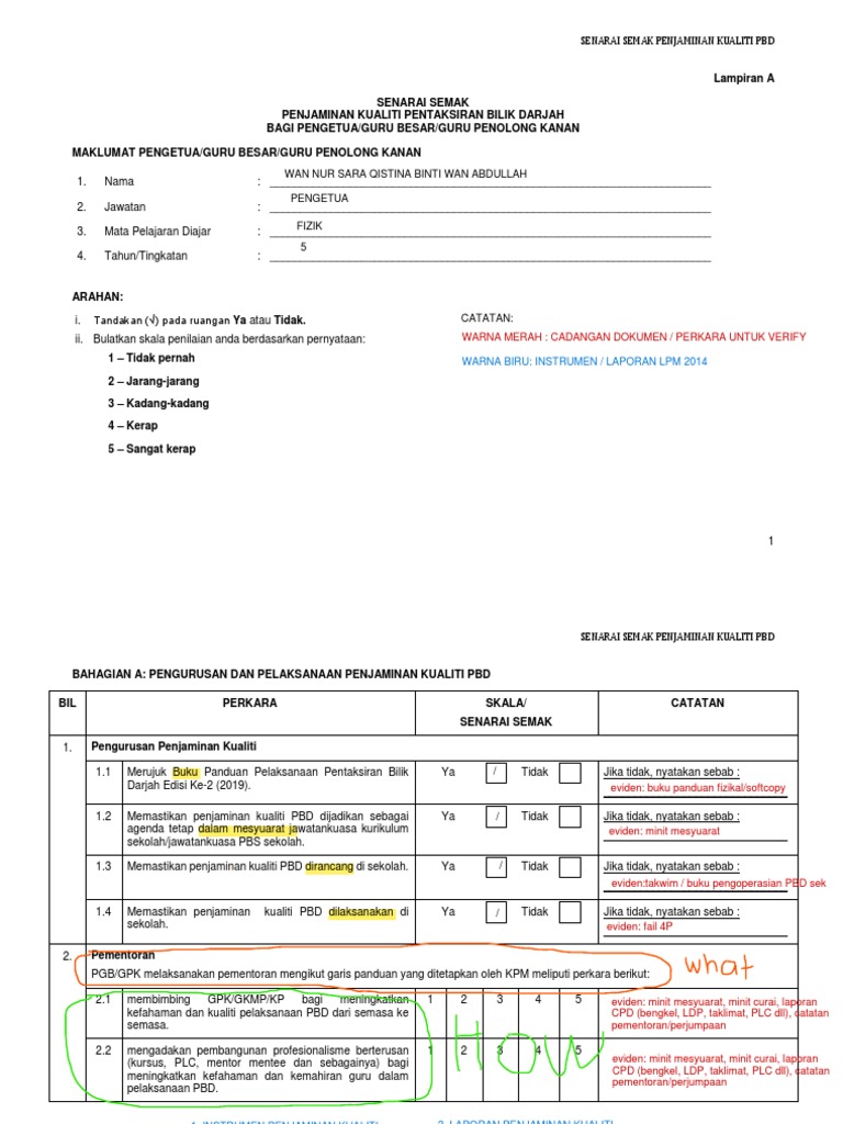 Lampiran A PGB GPK Ada CTH Eviden | PDF
