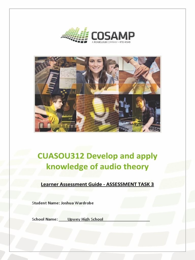 Task 3 Cuasou312 Develop And Apply Knowledge Of Audio