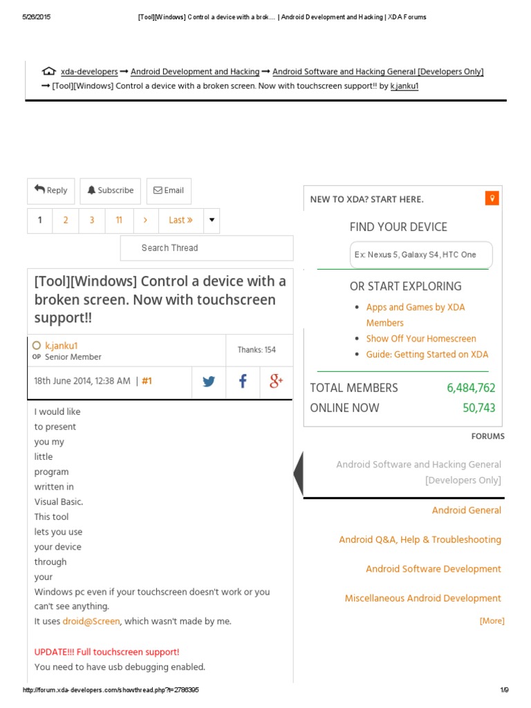 (Tool) (Windows) Control A Device With A Brok - Android Development and Hacking - XDA Forums ...