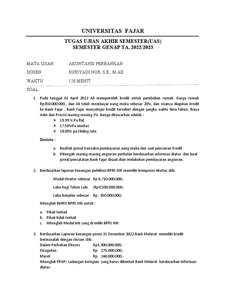Soal UAS 2 | PDF