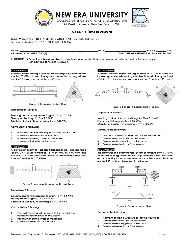 Assignment 2 Timber Design | PDF | Bending | Beam (Structure)