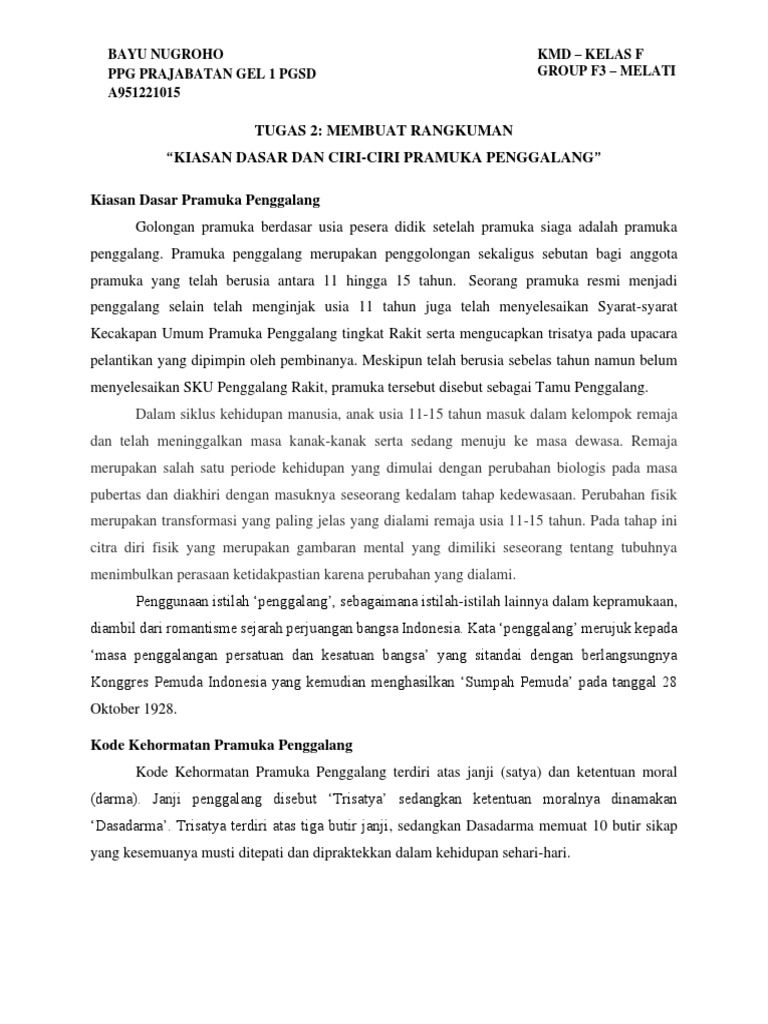 Tugas Sesi 2 KMD - Bayu Nugroho | PDF | Karier & Perkembangan | Pengembangan Diri