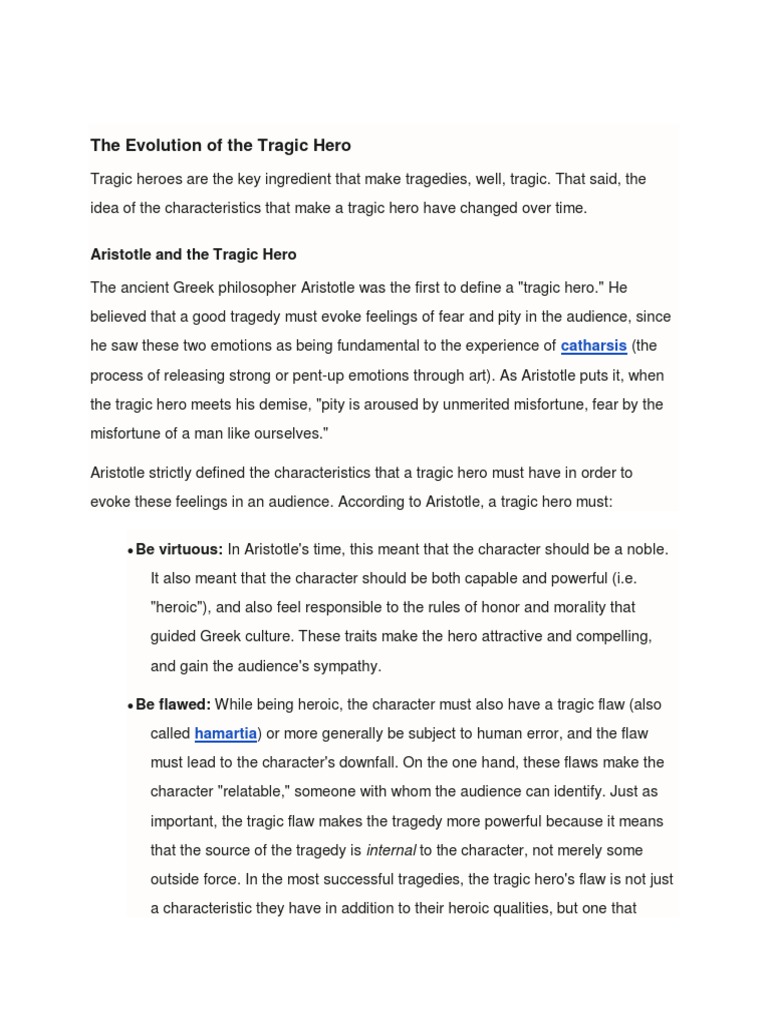 Tragic Hero | PDF | Tragedy | Darth Vader