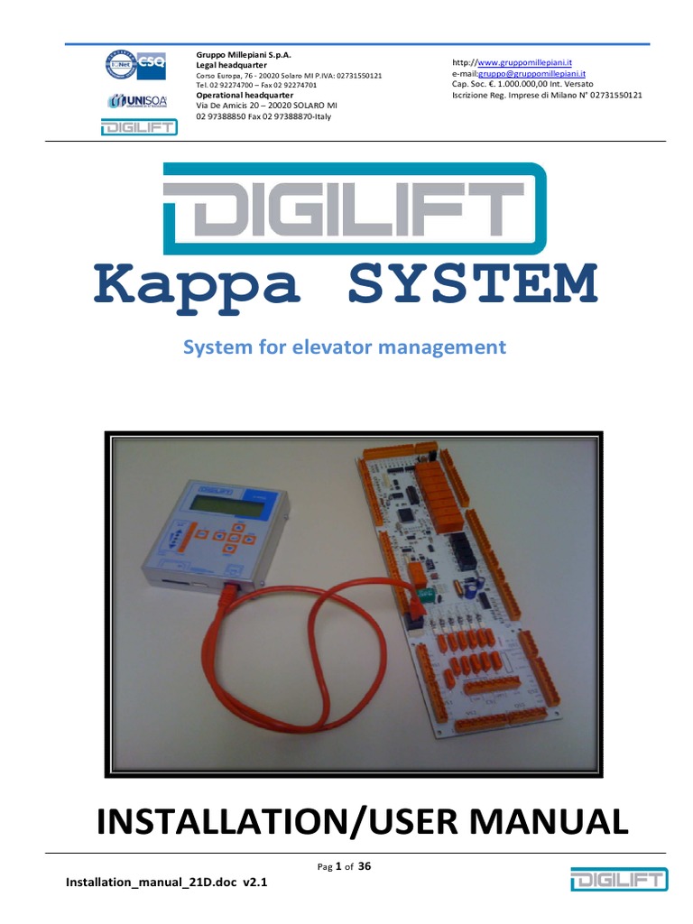 DIGI Installation Manual 21E2 | PDF
