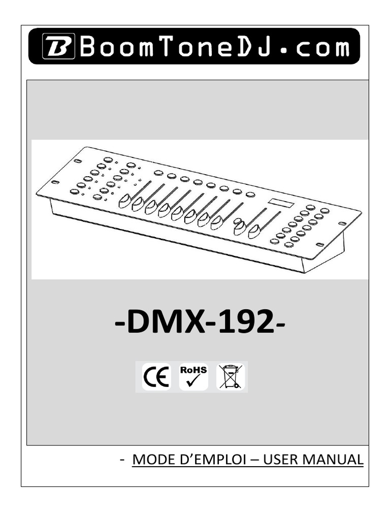 DMX 192 Manuel D'utilisation | PDF