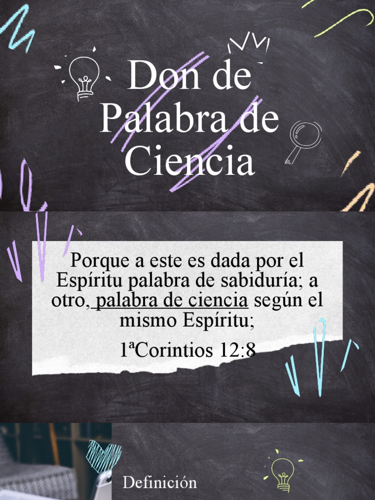 Don de Palabra de Ciencia | PDF | Conocimiento | Dios