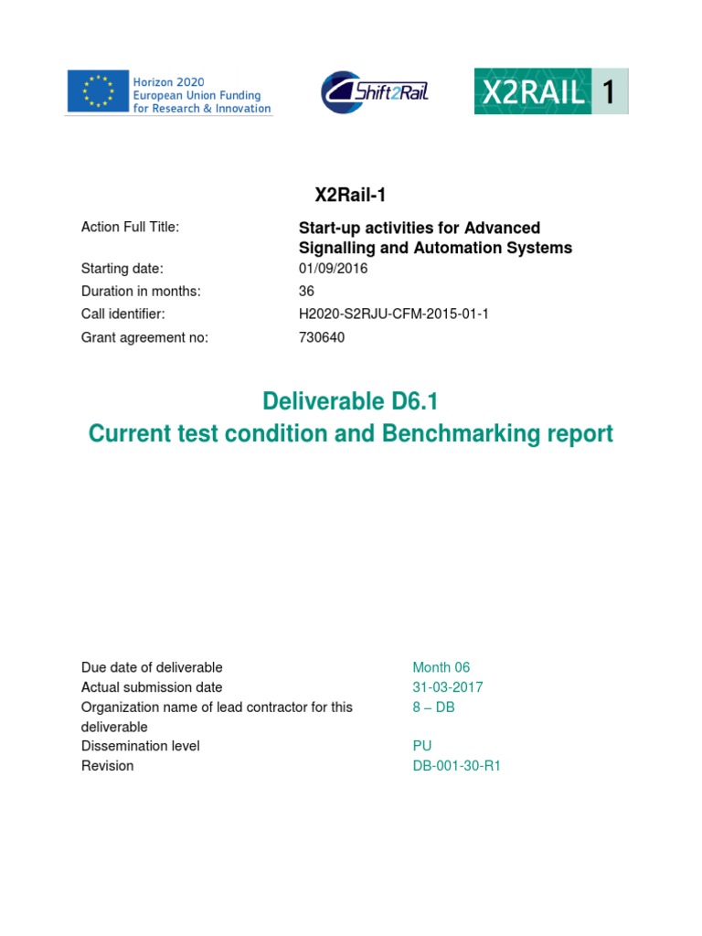 Deliverable D6.1 Current Test Condition and Benchmarking Report | PDF ...