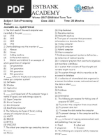 WAEC Data Processing Past Question Paper and Answer PDF Download | PDF ...