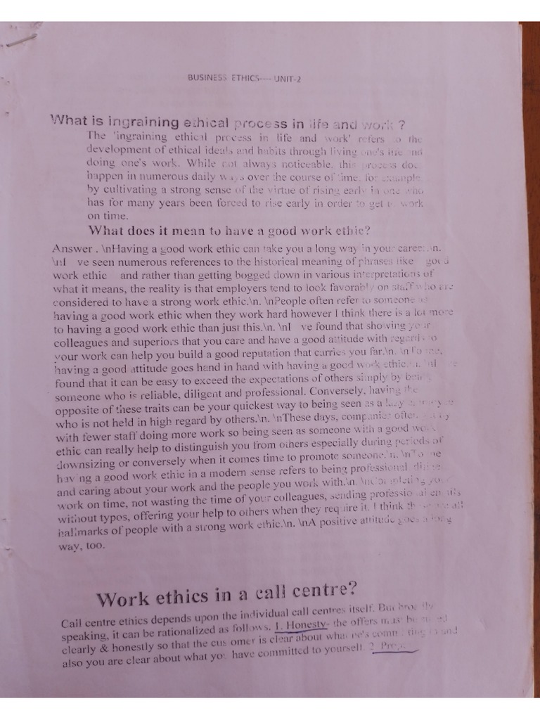 Unit 2 Business Ethics Ba3 | PDF