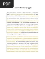 Sample Cfa Access Scholarship Essay 2023 | PDF