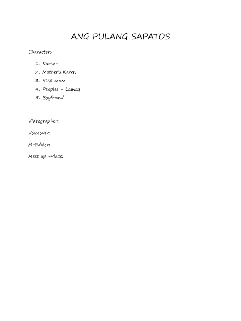 Ang Pulang Sapatos | PDF