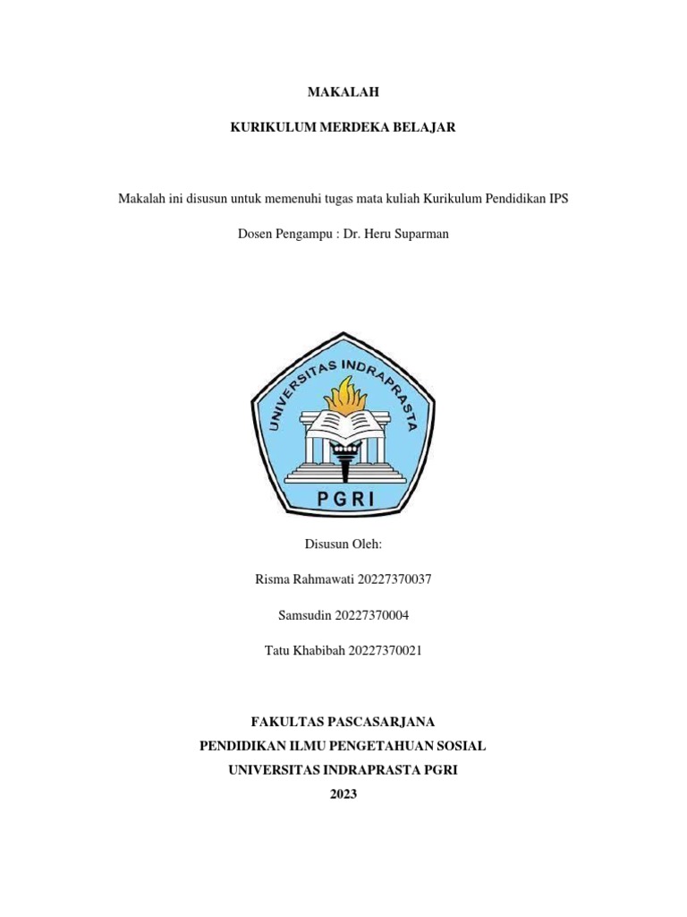 Kel 7 - Makalah Kurikulum Merdeka Belajar | PDF