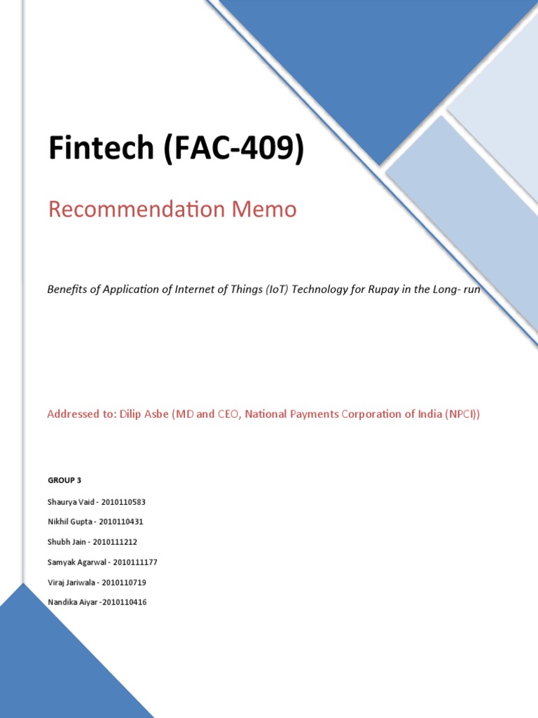 Group 3 - Final Group Project Report - Fintech | PDF