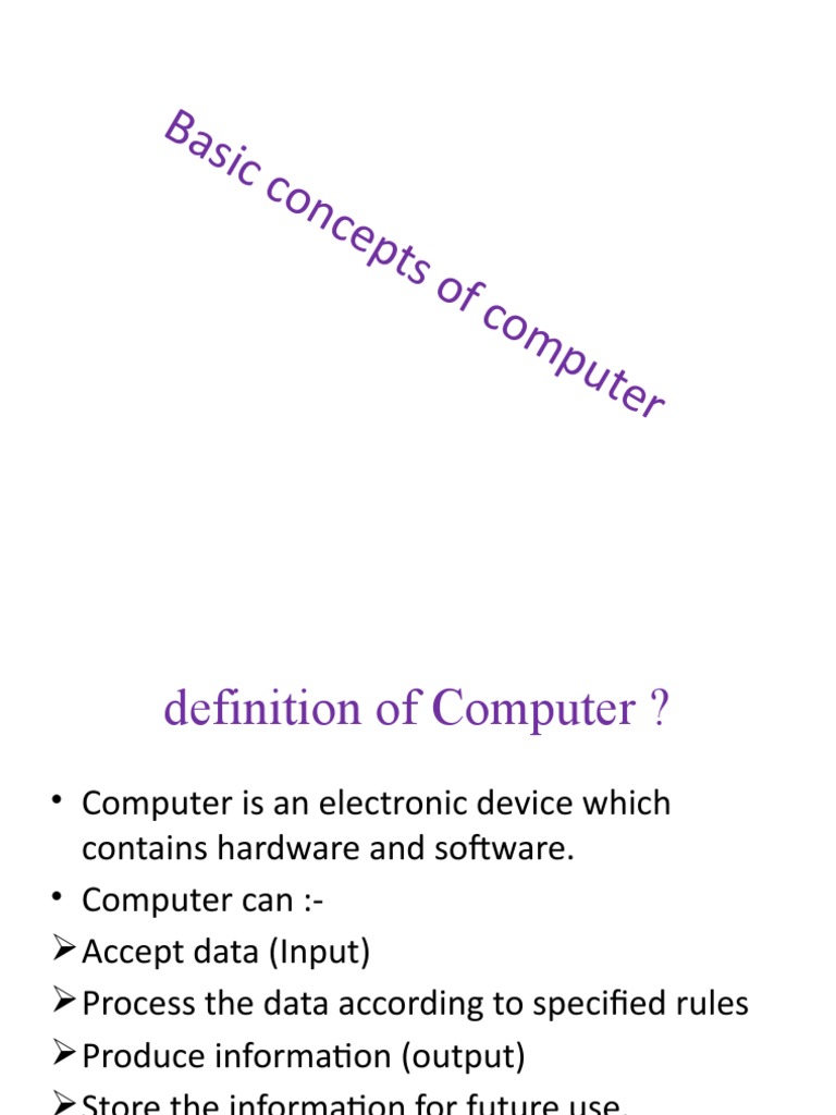 Basic Computer Lessons | PDF | Computer Data Storage | Computer Hardware