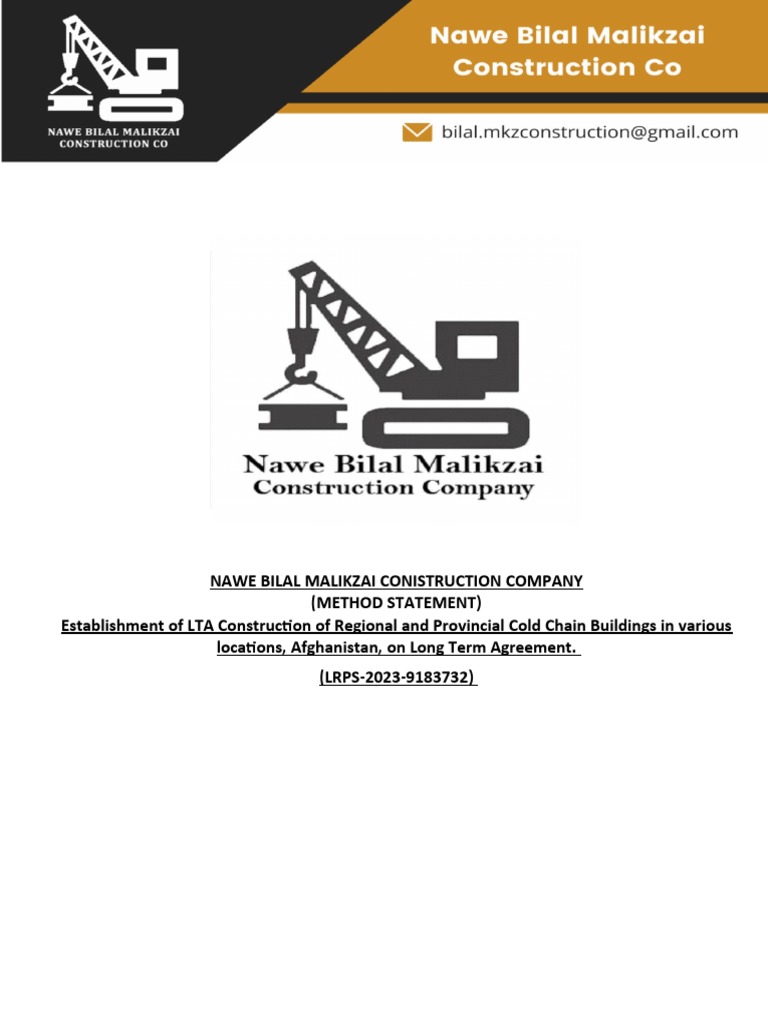 Method Statement | PDF | Concrete | Materials
